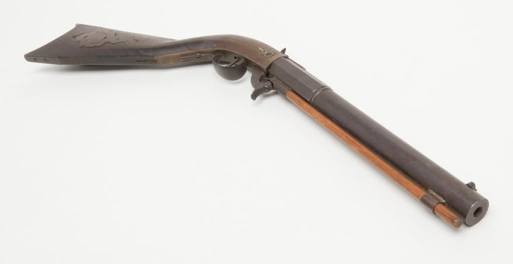 Underhammer percussion “buggy gun” marked “R. R. Buckman, MAKER ...