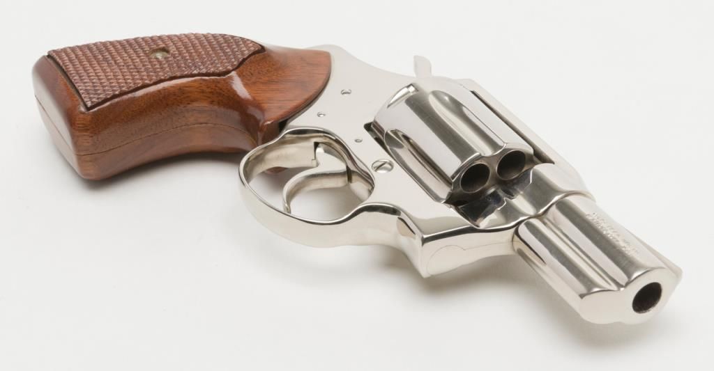 Colt Detective Special DA revolver, .38 Special cal., 2” barrel, nickel ...