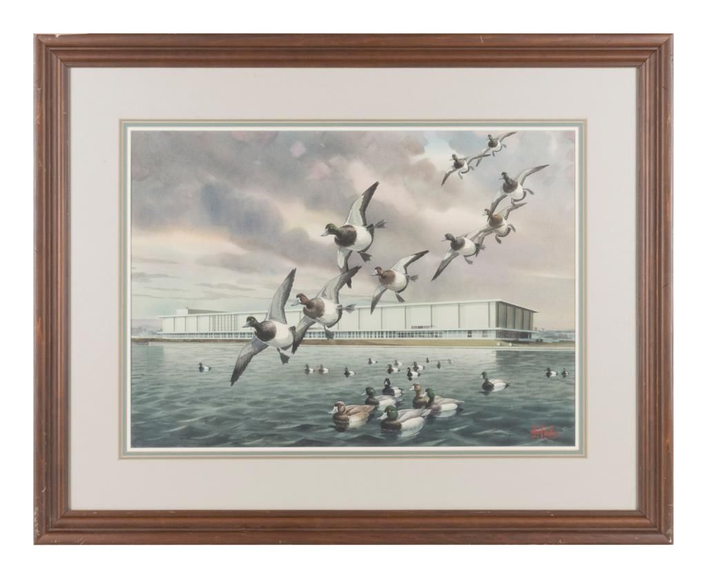 Original watercolor signed lower right "Les Kouba". This painting was ...