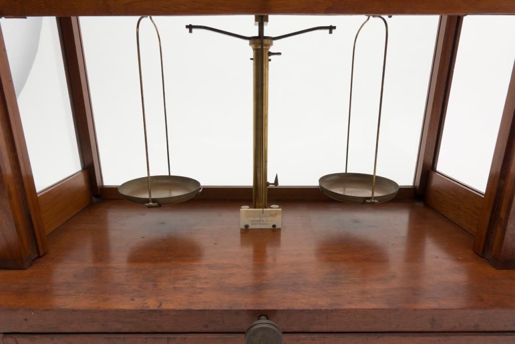 Antique apothecary enclosed balance beam scale by E.H. Sargent & Co ...