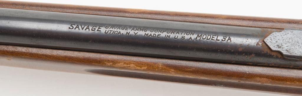 Savage 3A .22 cal bolt action rifle, NSNV, 24" barrel, plain wood stock ...