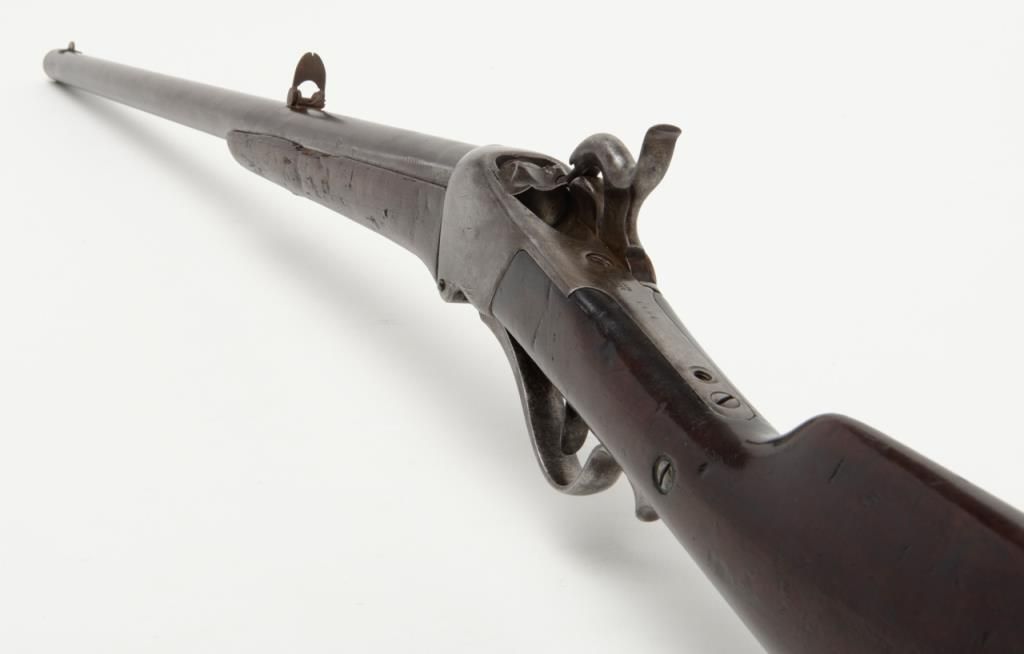 Sharps Model 1851 percussion Sporting rifle, .44 cal., 28” round barrel ...