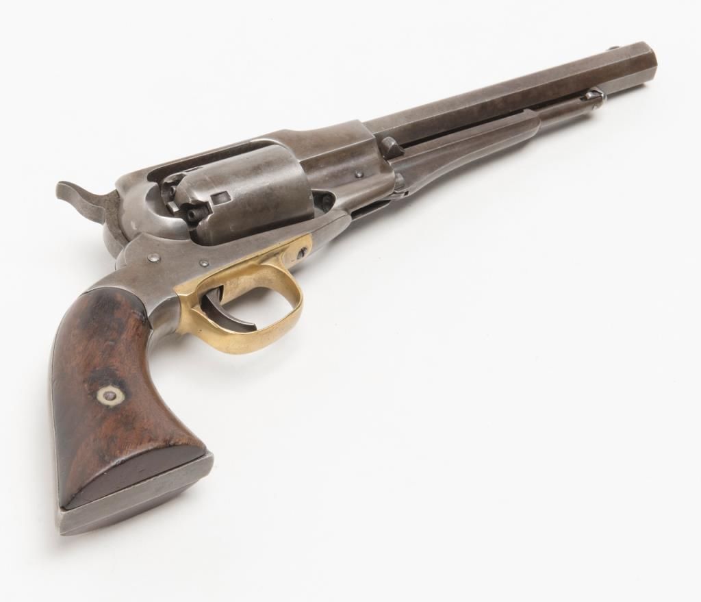 Remington Model 1861 Navy percussion revolver, .36 cal., 7-3/8” octagon ...