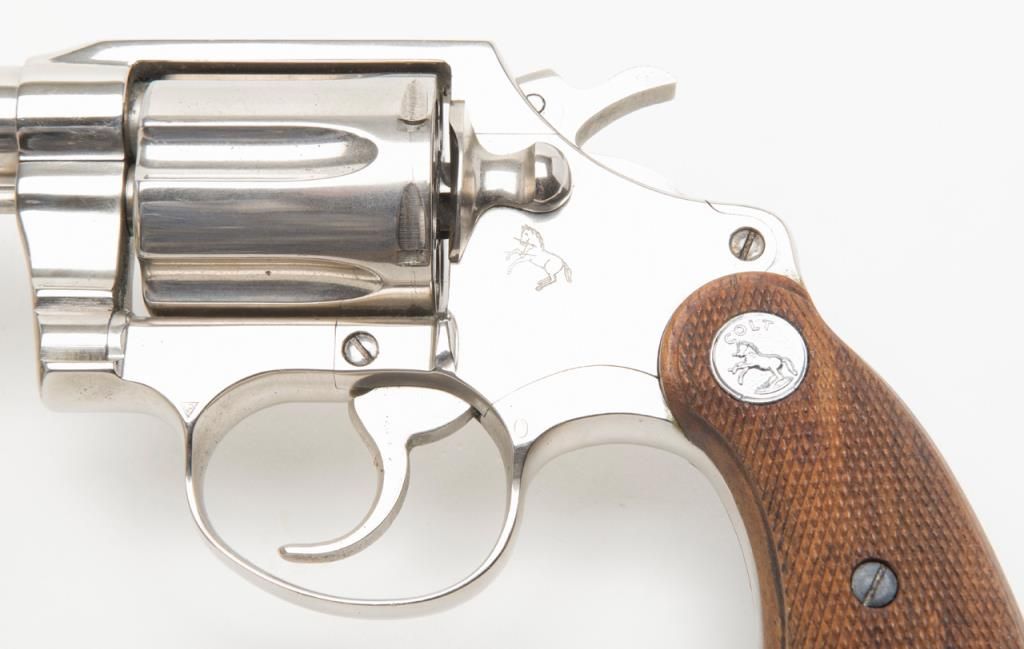 Colt Detective Special DA revolver, .38 Special cal., 2” barrel, nickel ...