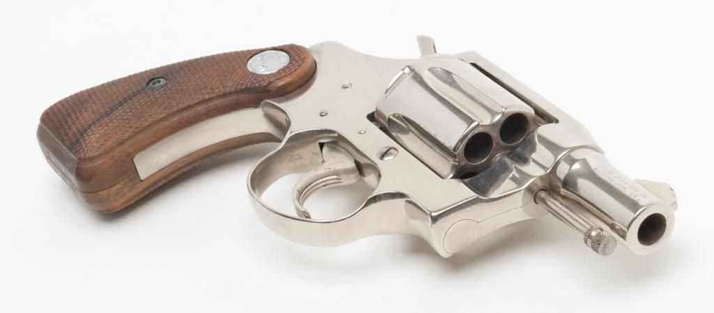 Colt Detective Special DA revolver, .38 Special cal., 2” barrel, nickel ...