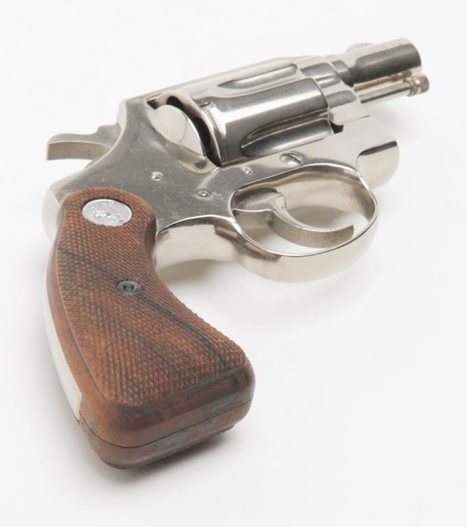 Colt Detective Special DA revolver, .38 Special cal., 2” barrel, nickel ...