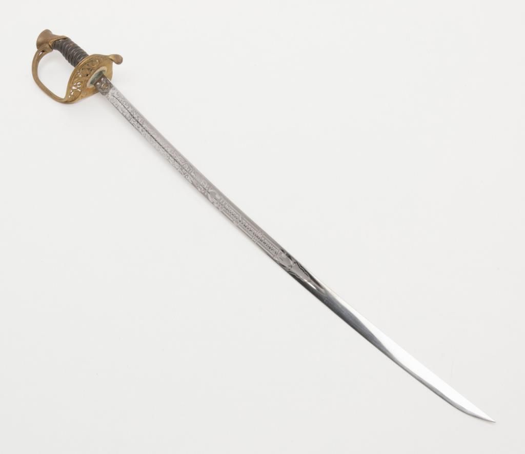 U.S. Marine Corps. sword with leather over metal scabbard by Solingen ...