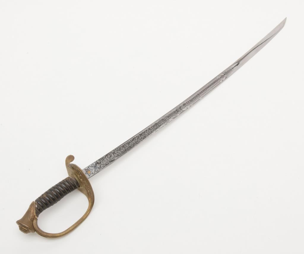 U.S. Marine Corps. sword with leather over metal scabbard by Solingen ...