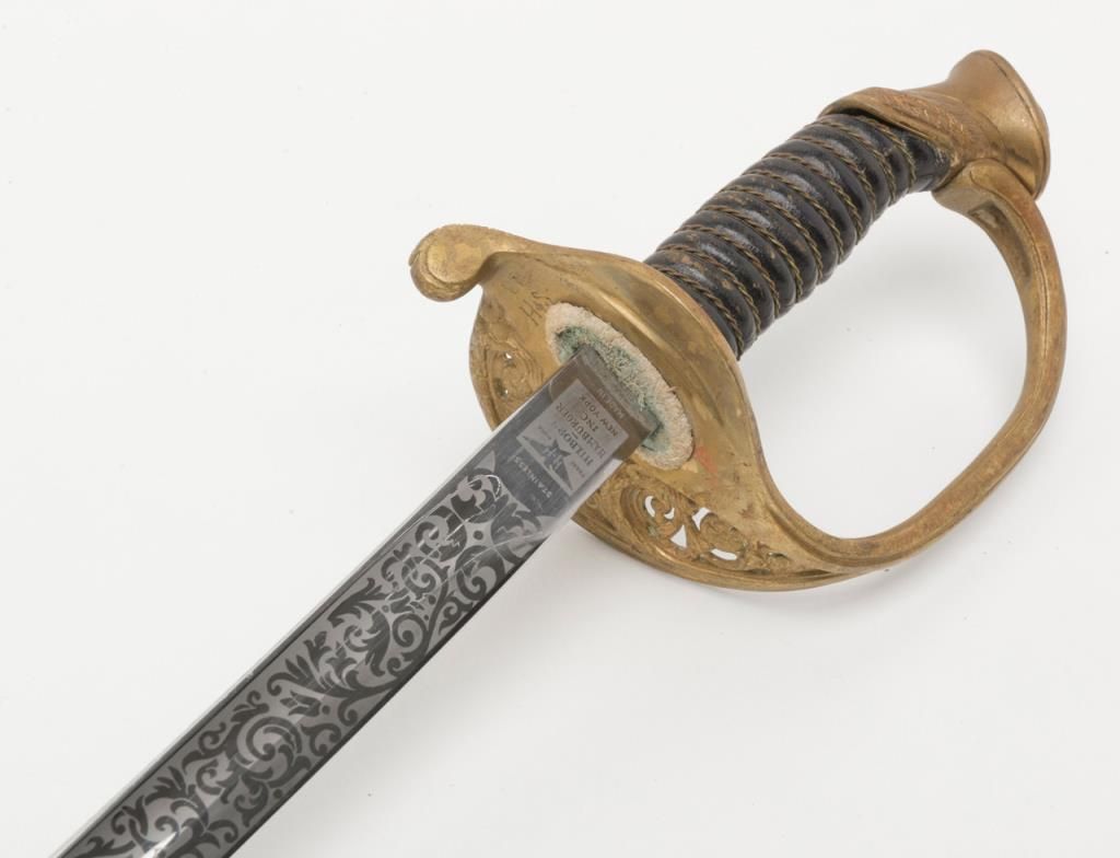 U.S. Marine Corps. sword with leather over metal scabbard by Solingen ...