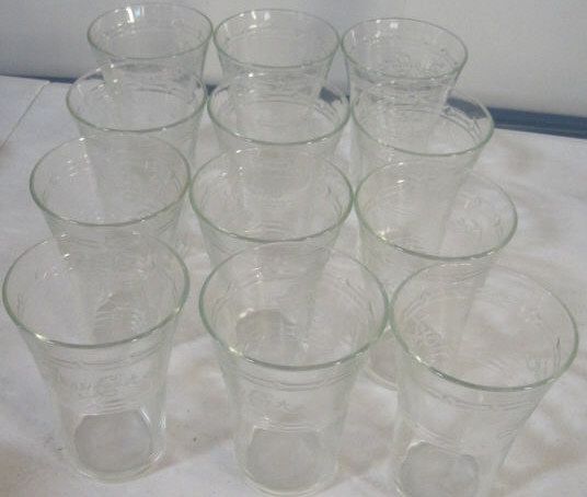 12 Pepsi Glasses 12 Clear Glass Pepsi Glasses. Approx 12 oz. 5 in. Tall