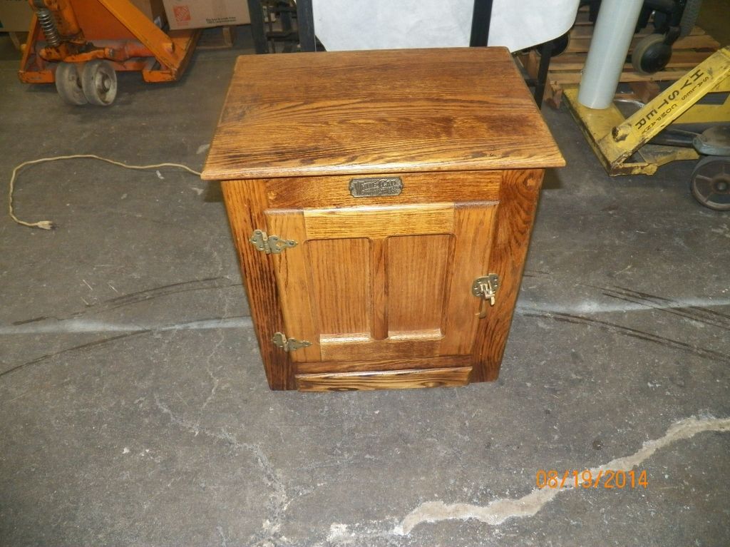 White Clad Oak Ice Box End Table Ice Box End Table approx 22" wide x 17 ...
