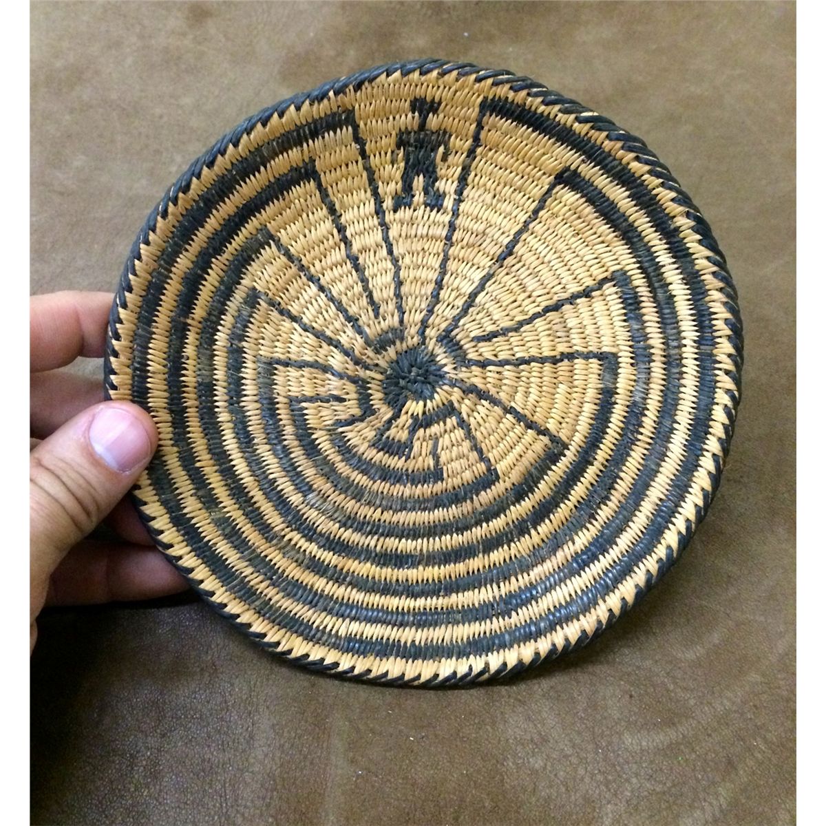 Pima Man in the Maze Basket
