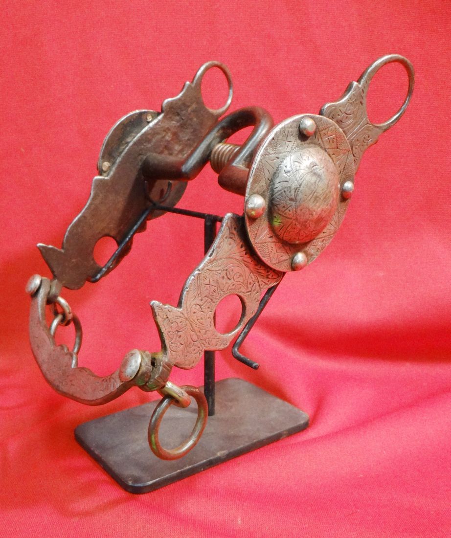 Silver overlay curb bit, big conchos, unmarked