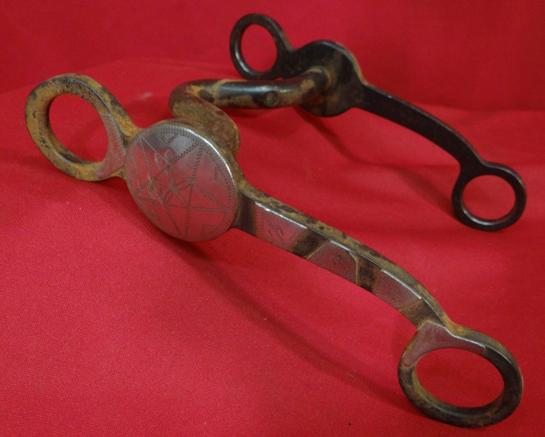 2 bits; unmkd grazing bit, silver mtd.; unmkd. grazing bit, silver mtd.