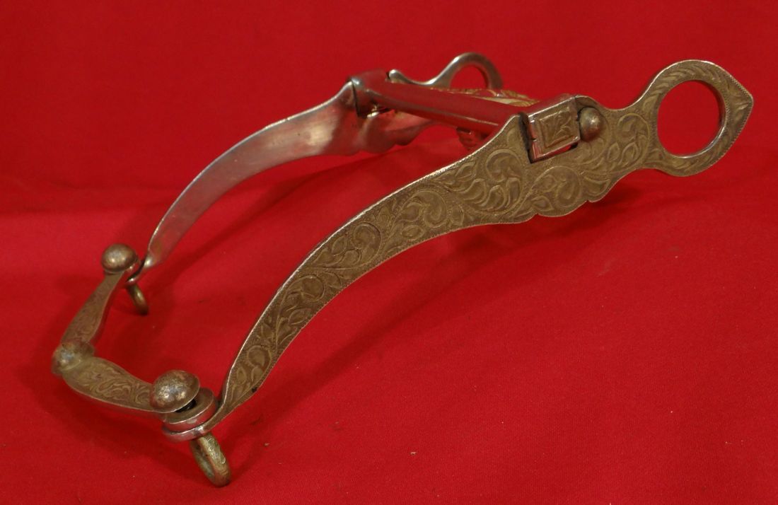 2 bits: GARCIA spade bit, silver mtd & engraved; A. Tietjen Reno Nev ...