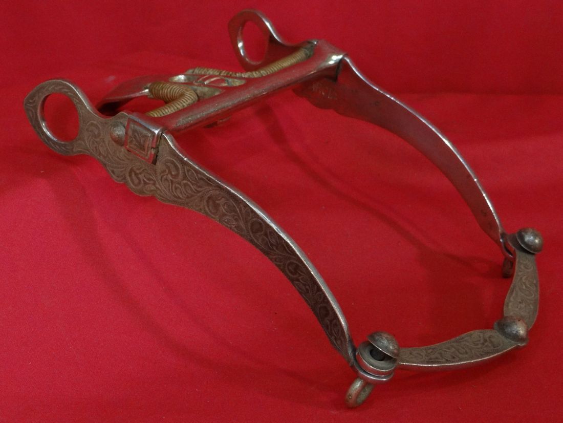 2 bits: GARCIA spade bit, silver mtd & engraved; A. Tietjen Reno Nev ...