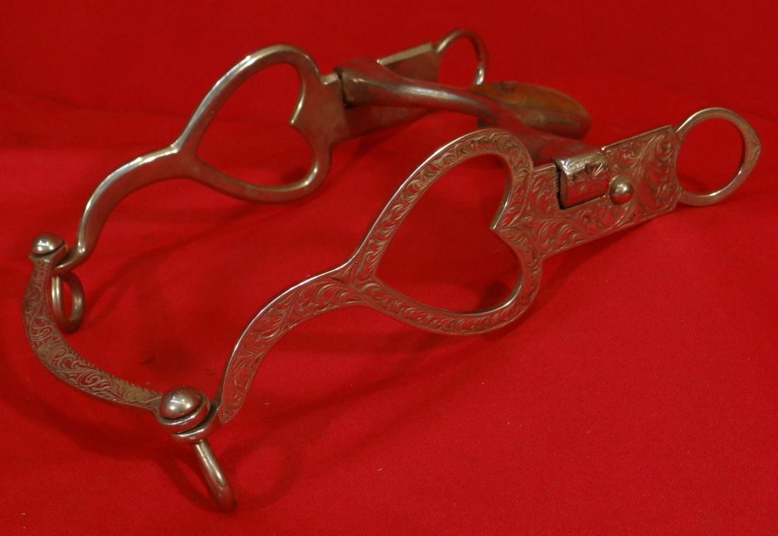 2 bits: GARCIA spade bit, silver mtd & engraved; A. Tietjen Reno Nev ...