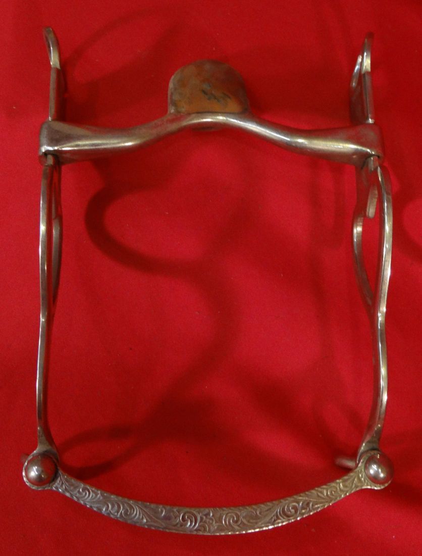 2 bits: GARCIA spade bit, silver mtd & engraved; A. Tietjen Reno Nev ...