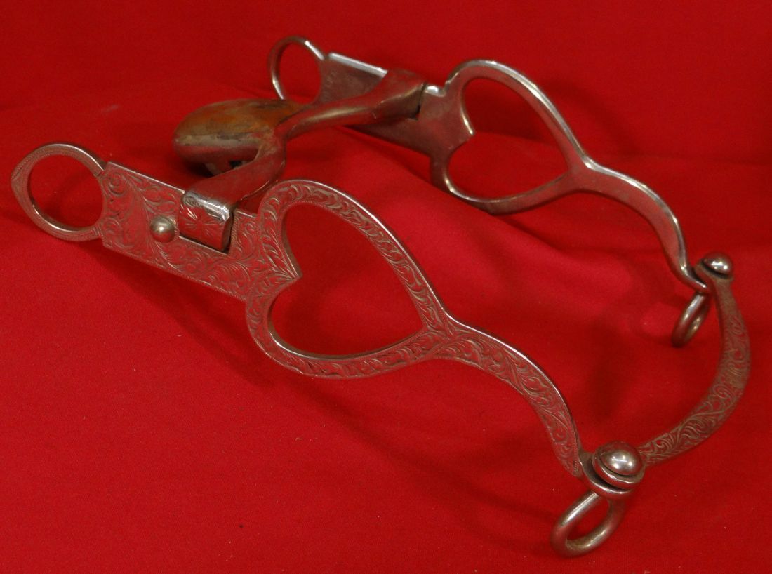 2 bits: GARCIA spade bit, silver mtd & engraved; A. Tietjen Reno Nev ...