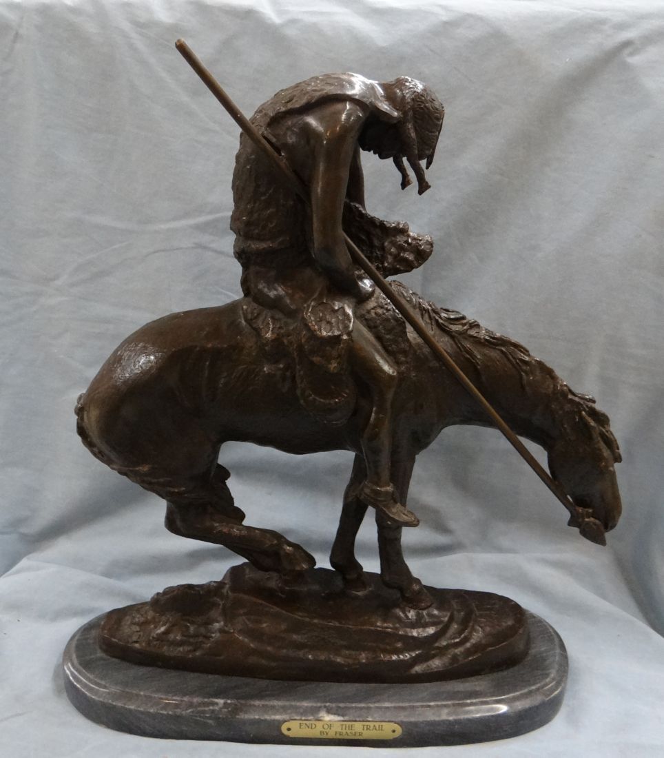 J. E. Fraser bronze, End of The Trail, recast
