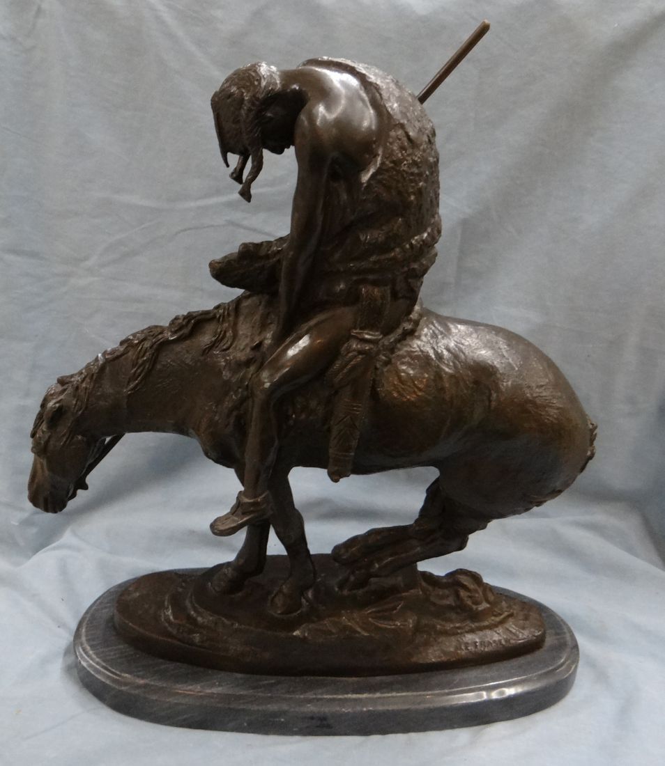 J. E. Fraser bronze, End of The Trail, recast