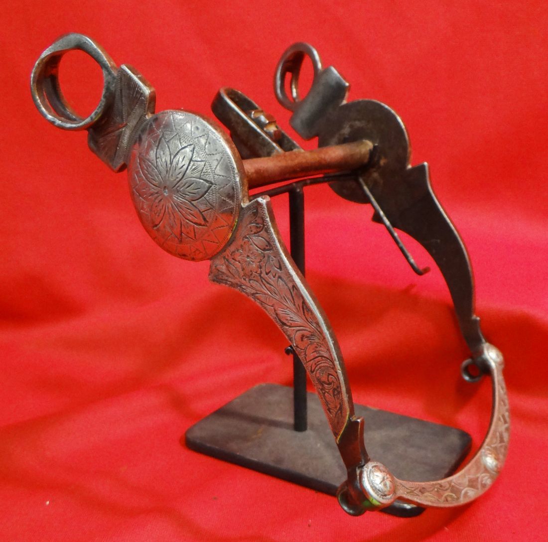 Marked Bohlin Made, Hollywood, Calif. Arizona pattern bit, mouth altered