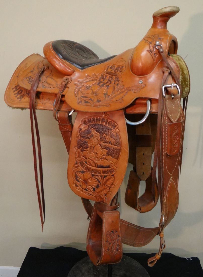 Toomeys Saddlery, Lewistown, MT 15" 1982 NRA Champion Break Away Roper ...