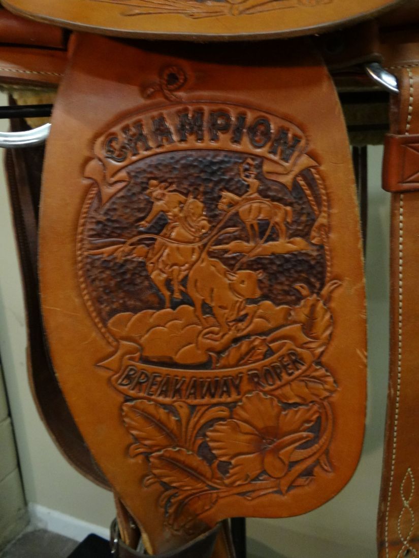 Toomeys Saddlery, Lewistown, MT 15" 1982 NRA Champion Break Away Roper ...