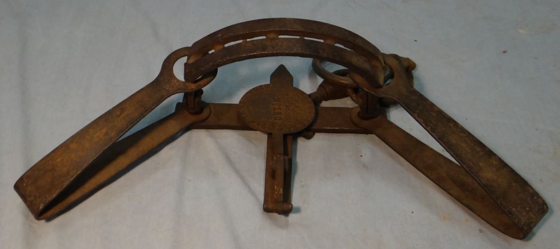 S. Newhouse #150 bear trap, made in Canada, both springs marked Ont ...