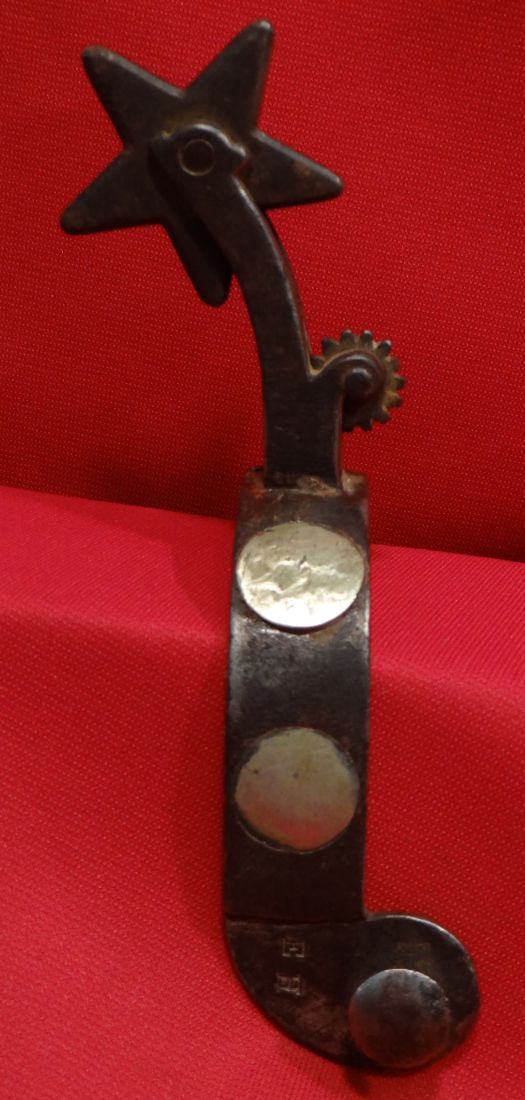 Single spur, engraved by Eddie Hulbert, double roweled, marked E. H ...