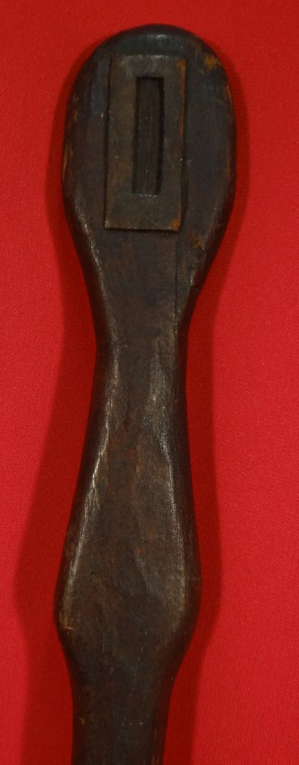 Medicine man staff w/ good medicine symbol and lizard, old