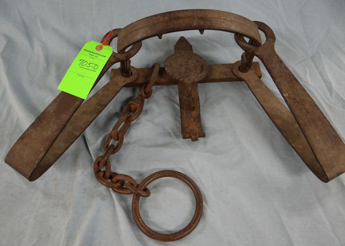 S. Newhouse #5 trap w/teeth, pat. Date Sept. 1912, complete