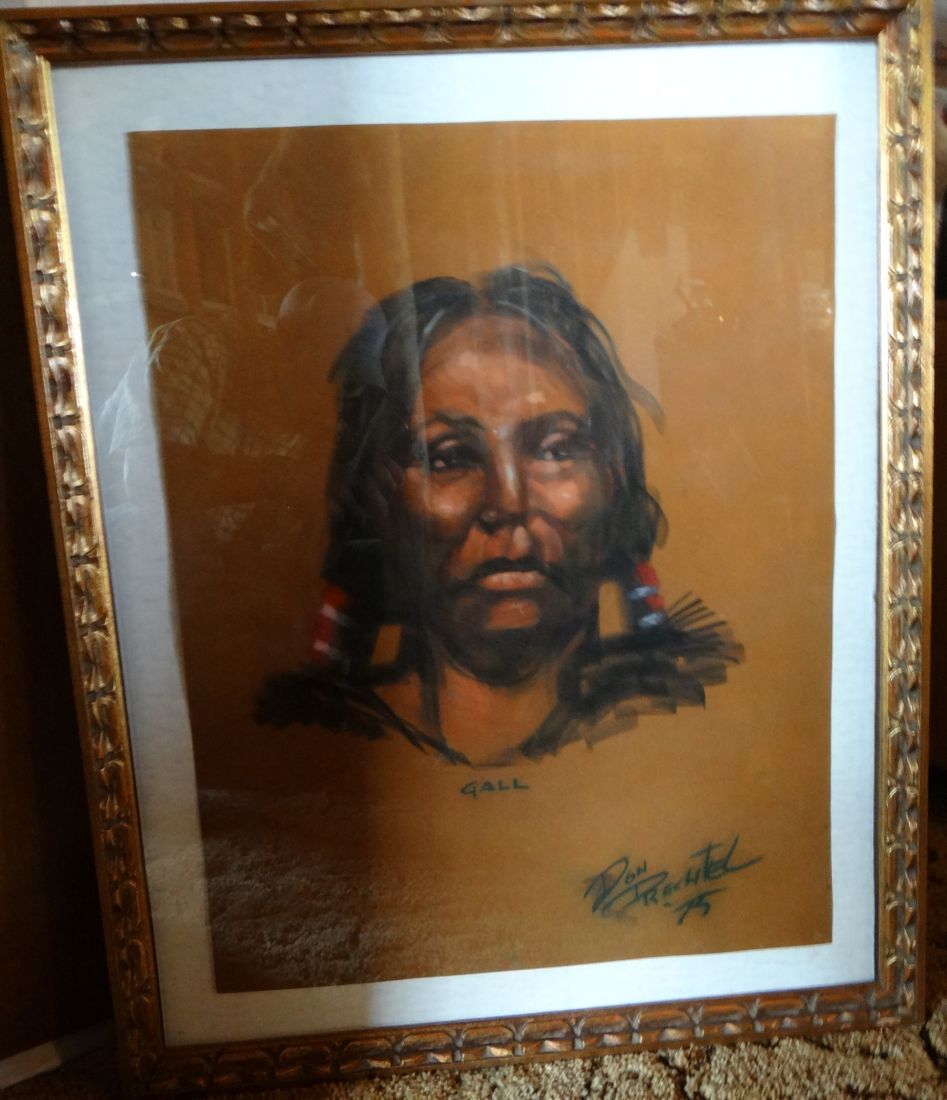 Don Prechtel original pastel, Chief Gall, Sioux, 24" x 30", 1975