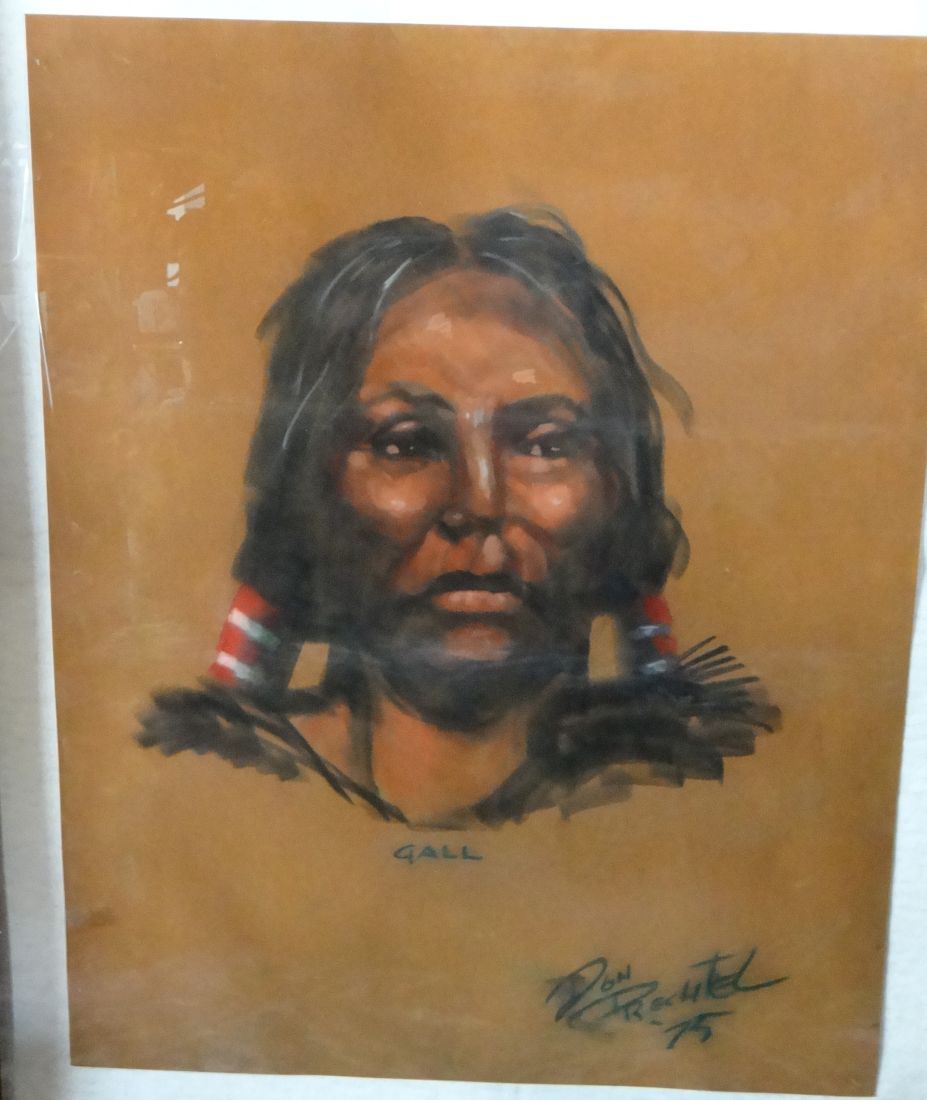 Don Prechtel original pastel, Chief Gall, Sioux, 24" x 30", 1975