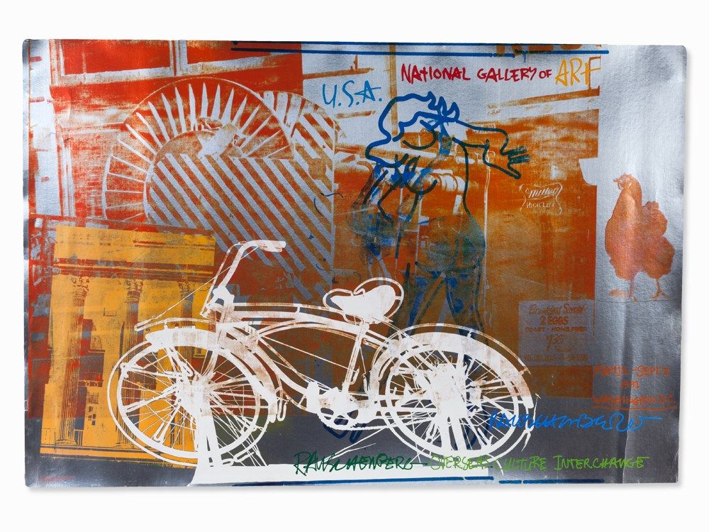 Robert Rauschenberg, Color Silkscreen, ‘Bicycle‘, 1991