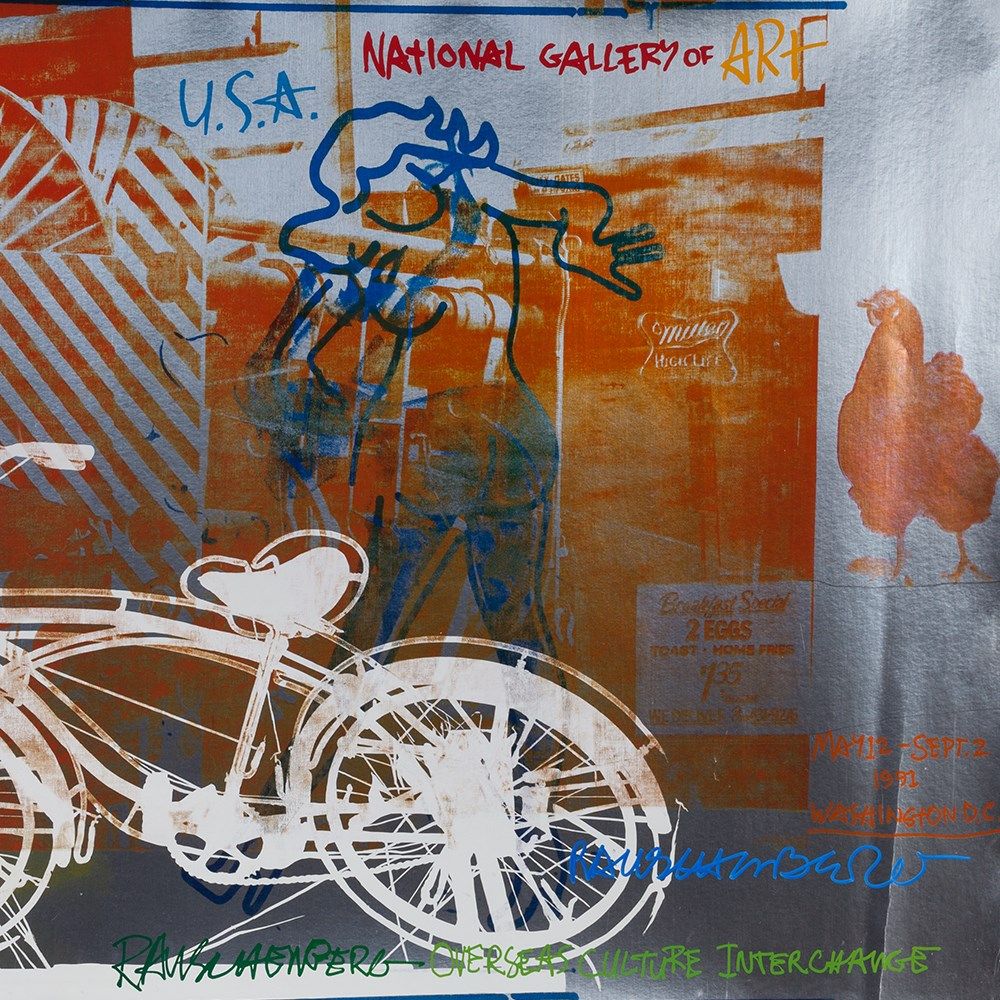 Robert Rauschenberg, Color Silkscreen, ‘Bicycle‘, 1991