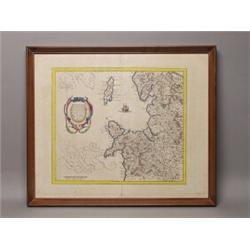 Antique Hand Colored Map