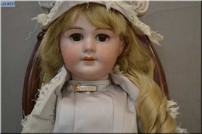 22" French Depose stamped Tete Jumeau bisque head doll with sleep eyes ...
