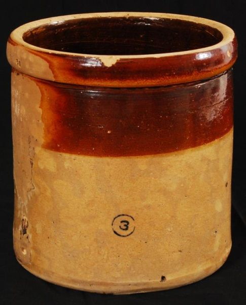 2 McDade Texas Stoneware Churns & 1 Crock