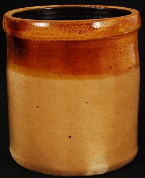 2 McDade Texas Stoneware Churns & 1 Crock