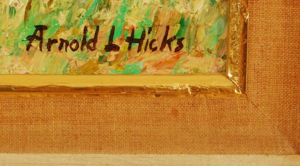 Arnold L. Hicks Painting Texas Artist