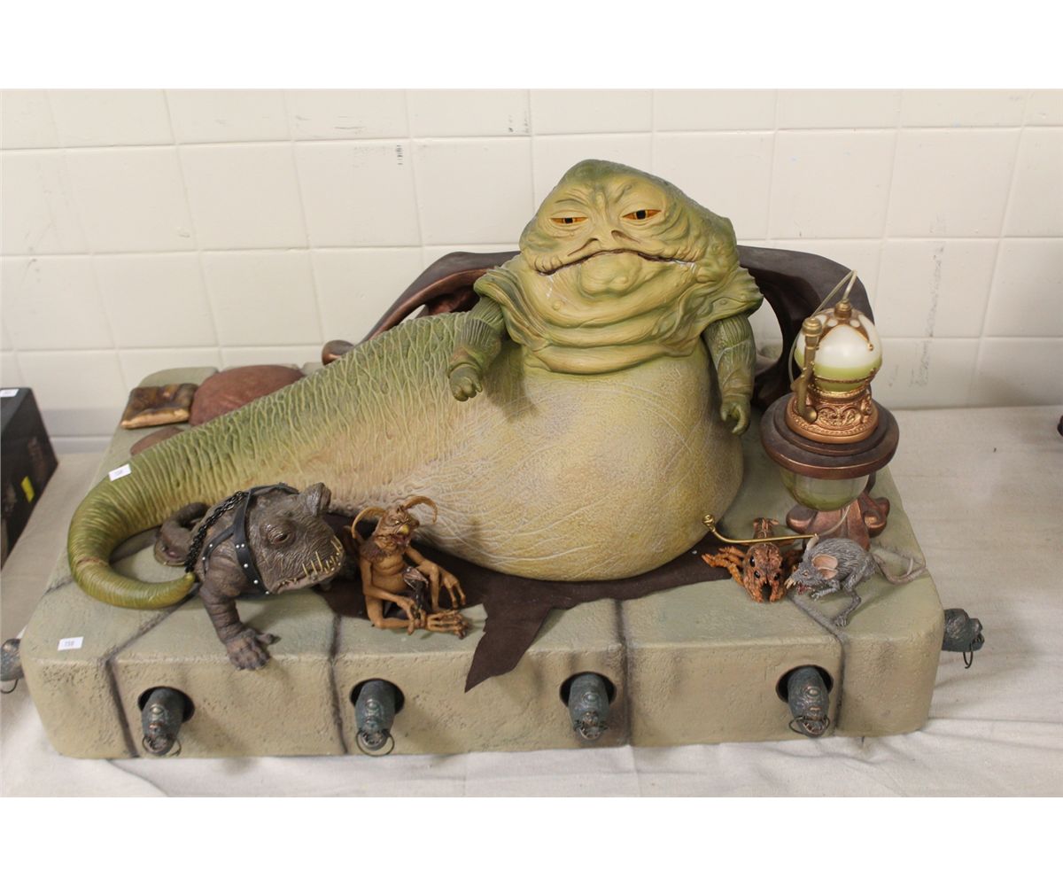 STAR WARS, "JABBA THE HUT" SIDESHOW COLLECTIBLES INCL. JABBA'S THRONE ...