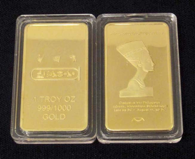 CLEOPATRA VII ANCIENT EGYPT PHARAOH .999 GOLD CLAD COIN