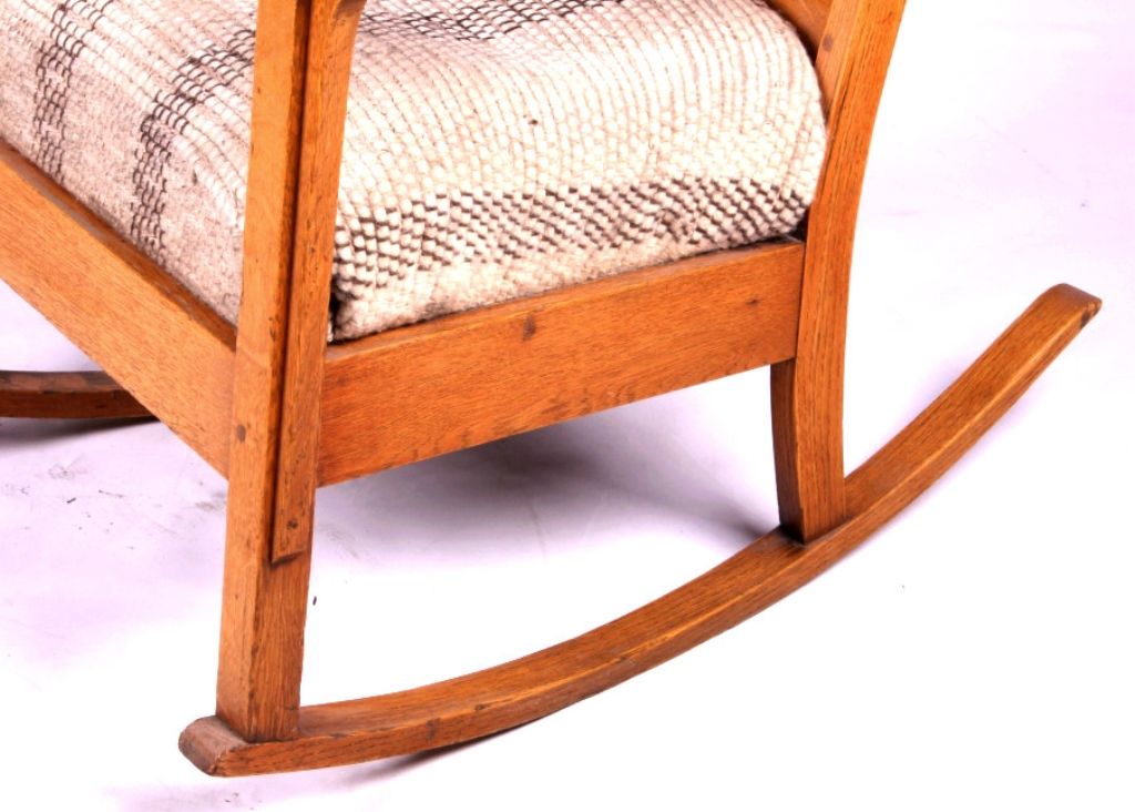 Antique Mission Style Rocking Chair This lot featu