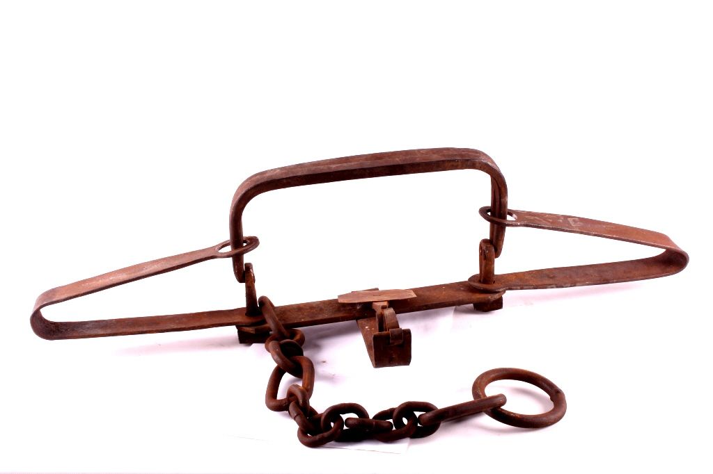 Antique Hand Forged Grizzly Bear Trap