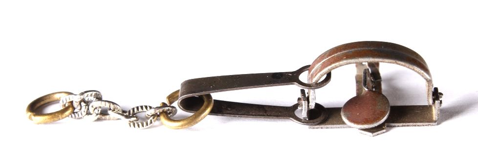 Antique Miniature Bear Trap Key Chain This is an e