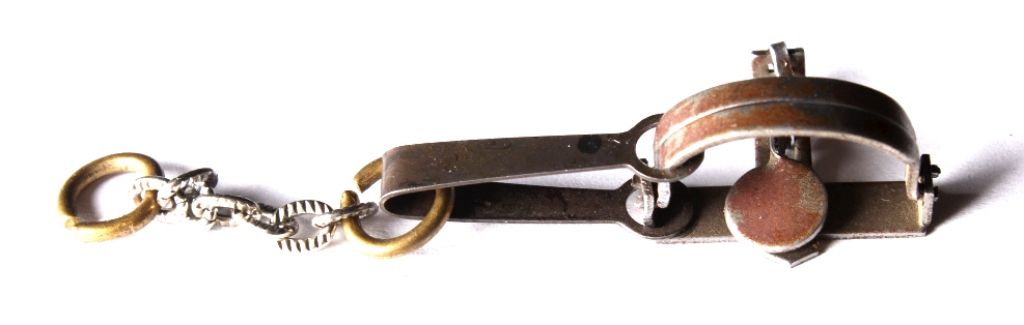Antique Miniature Bear Trap Key Chain This is an e