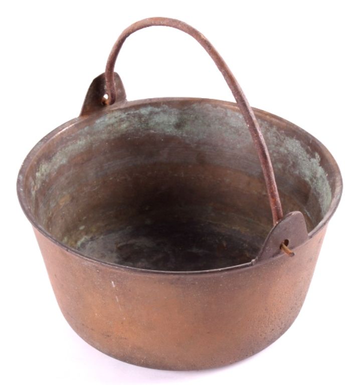 Antique Hudson Bay Fur Trade Era Cast Bronze Pot T
