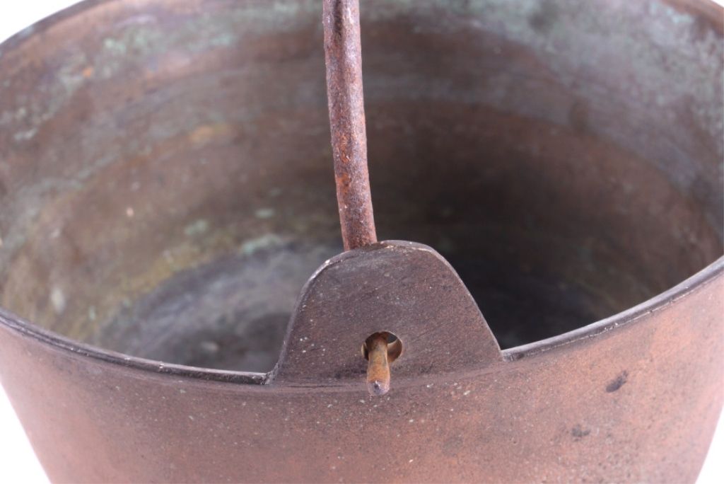 Antique Hudson Bay Fur Trade Era Cast Bronze Pot T