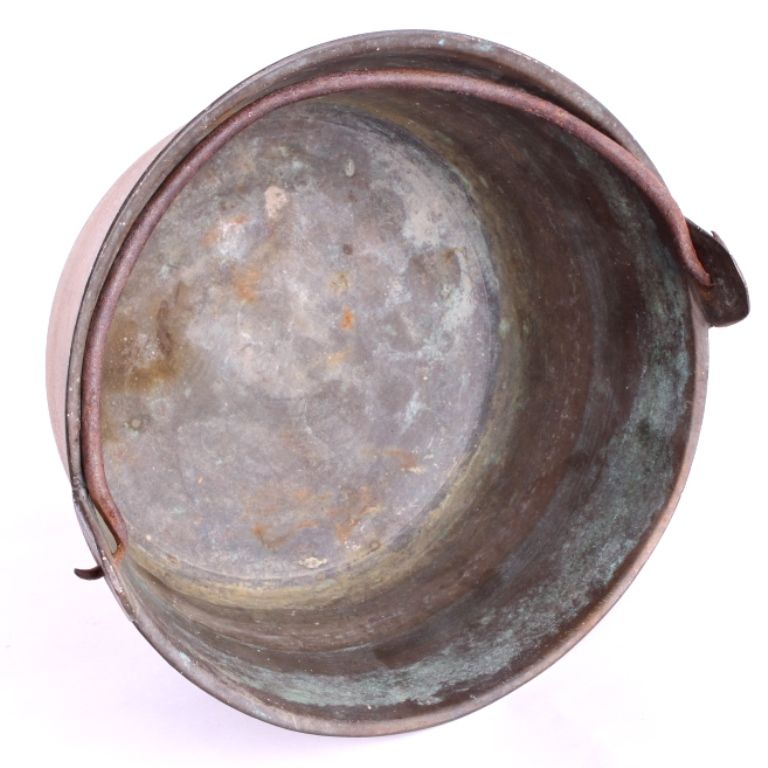 Antique Hudson Bay Fur Trade Era Cast Bronze Pot T